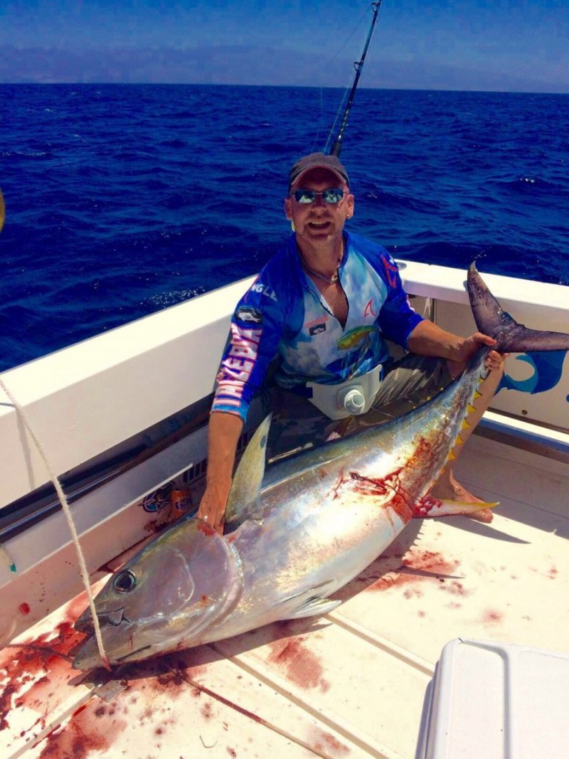 We caught this 70 kg Big Eye Tuna on 50 pound line and 30 pound reel ...